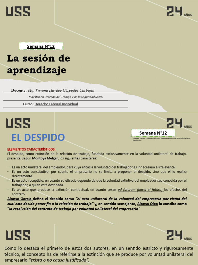 Sem 12 | PDF | Derecho laboral | Justicia