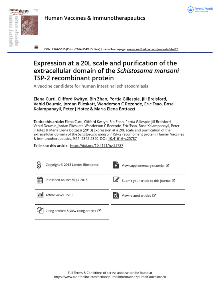 TSP-2 Recombinant Protein | PDF | Protein Purification | Chromatography