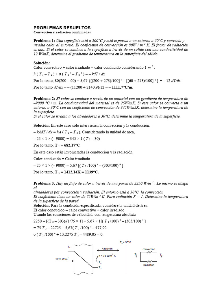 Problemas Resueltos | PDF | Conduccion termica | Transferencia de calor