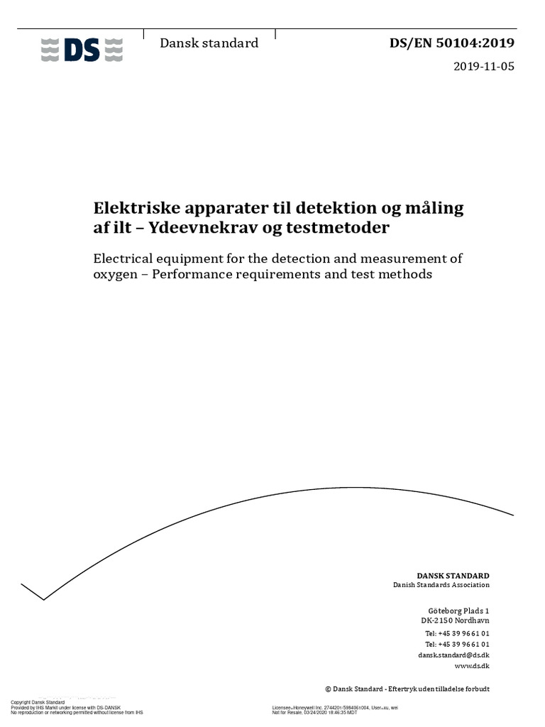 EN 50104 - 2019 For Oxygen Performance | PDF