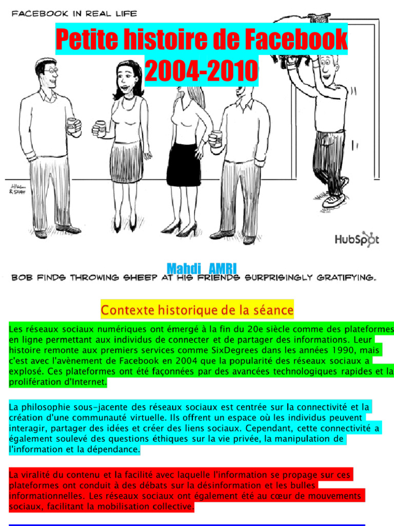 Histoire et impact de Facebook 2004-2010 | PDF | Facebook | Réseautage ...