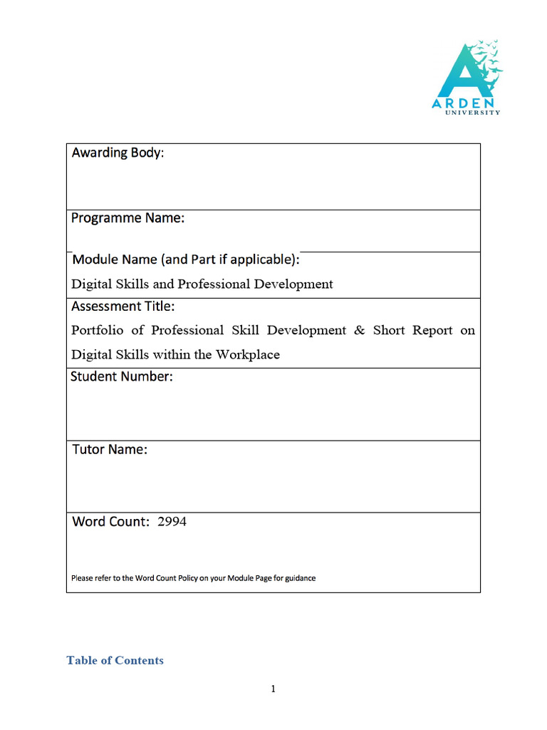 Task 2275 - Azom Ali - 'BUS4009 - Digital - Skills - and - Professional ...