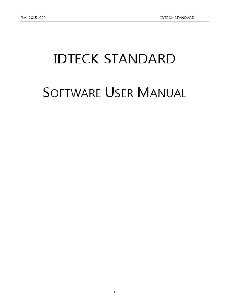 Idteck Standard Manual English v3.7.2 | PDF | Microsoft Sql Server | Computer Engineering