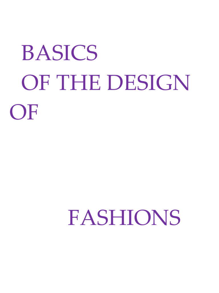 Fundamentals of Fashion Design | PDF | Symmetry | Rhythm