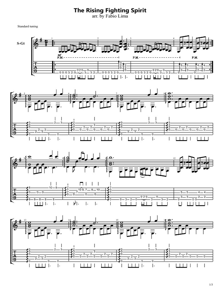 Rising Fighting Spirit Arrangement | PDF