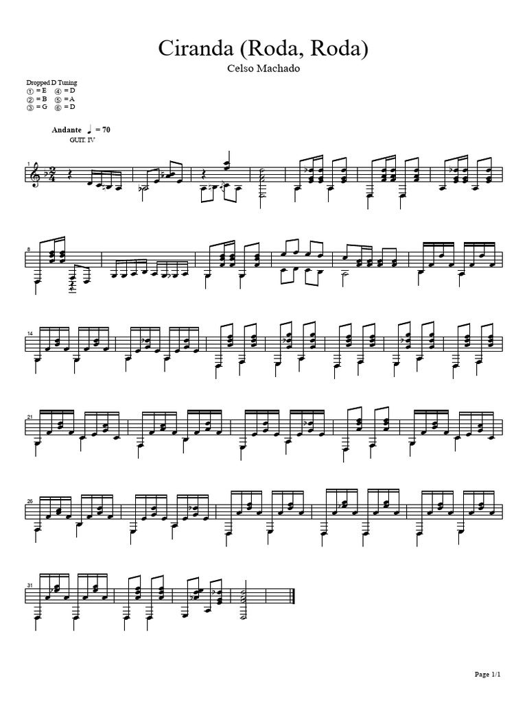 Ciranda Guitar Sheet Music | PDF