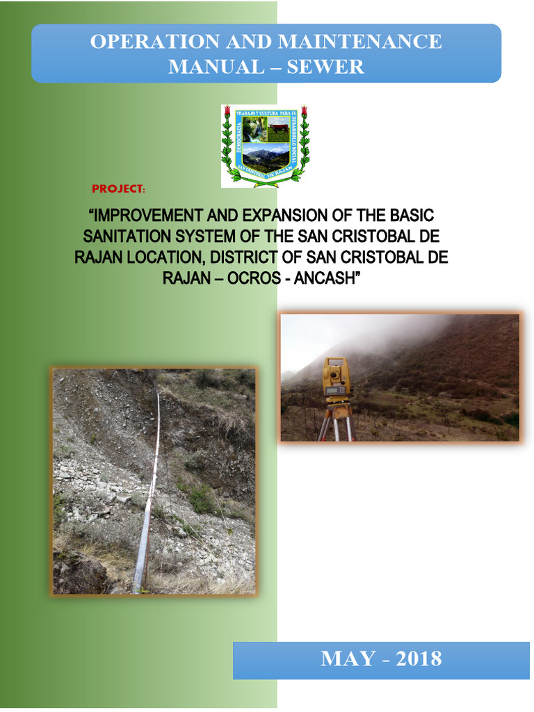 Operation and Maintenance Manual - Sewer | PDF | Sewage Treatment ...