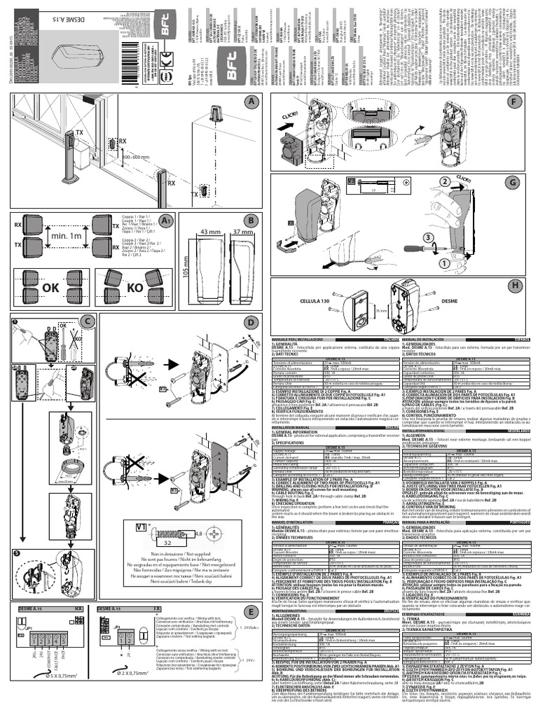 Manual Fotoc Desme BFT | PDF