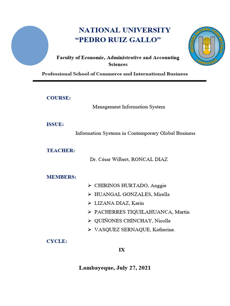 Impact of Information Systems on Global Business | PDF | Information ...