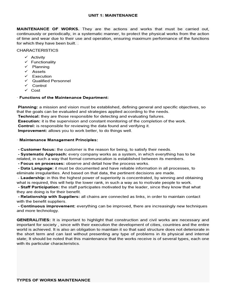 Essential Maintenance Management Guide | PDF | Supply Chain
