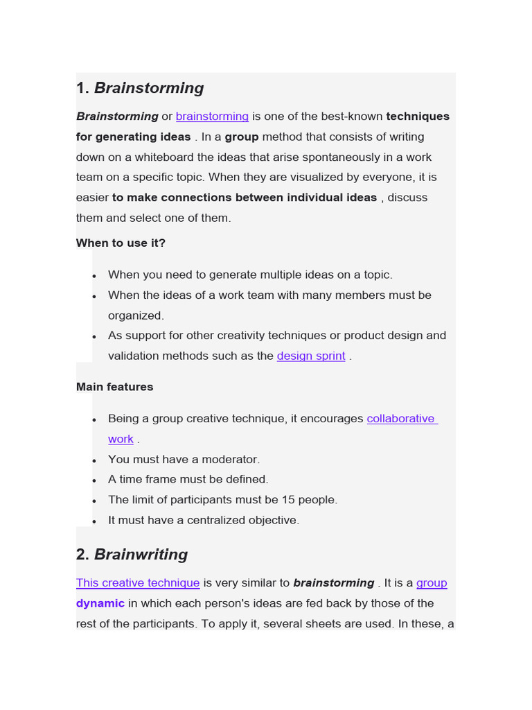 Creativity | PDF | Brainstorming | Creativity