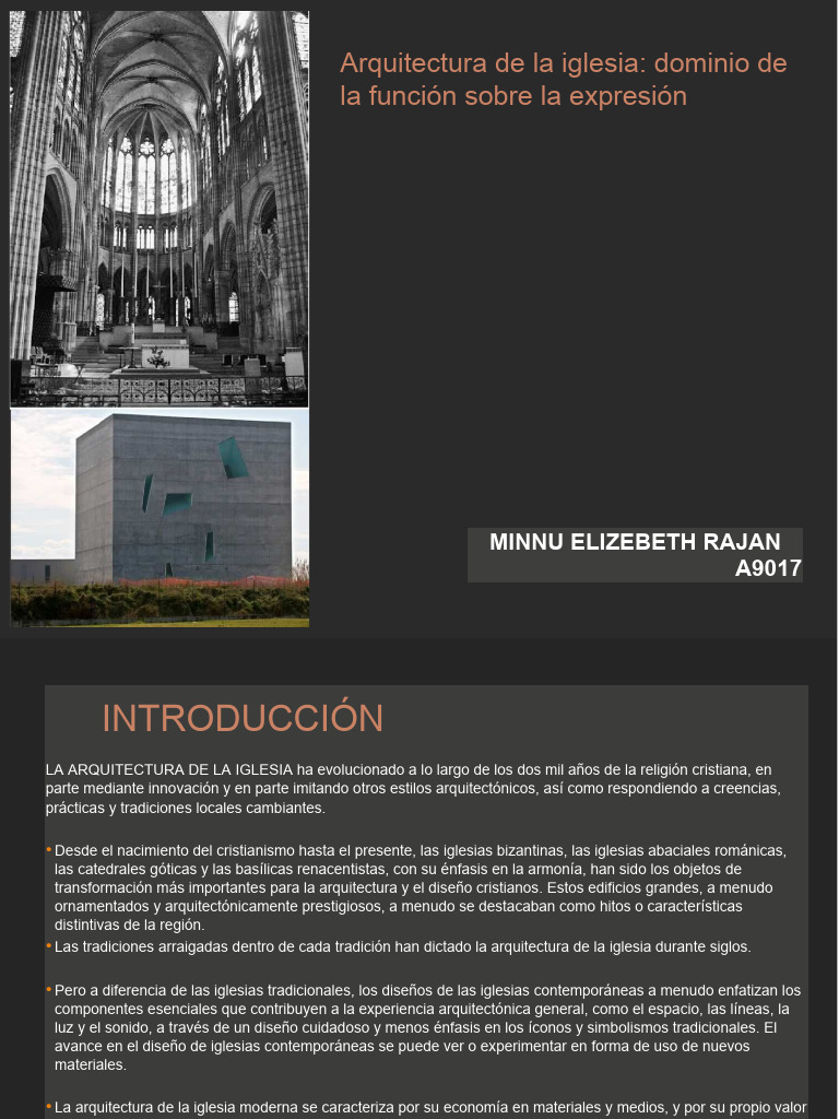 Evolución de La Arquitectura de La Iglesia: de Estructuras Temporales A Principios de Diseño ...