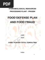 Food Defense Plan Template | PDF | Vulnerability (Computing) | Security