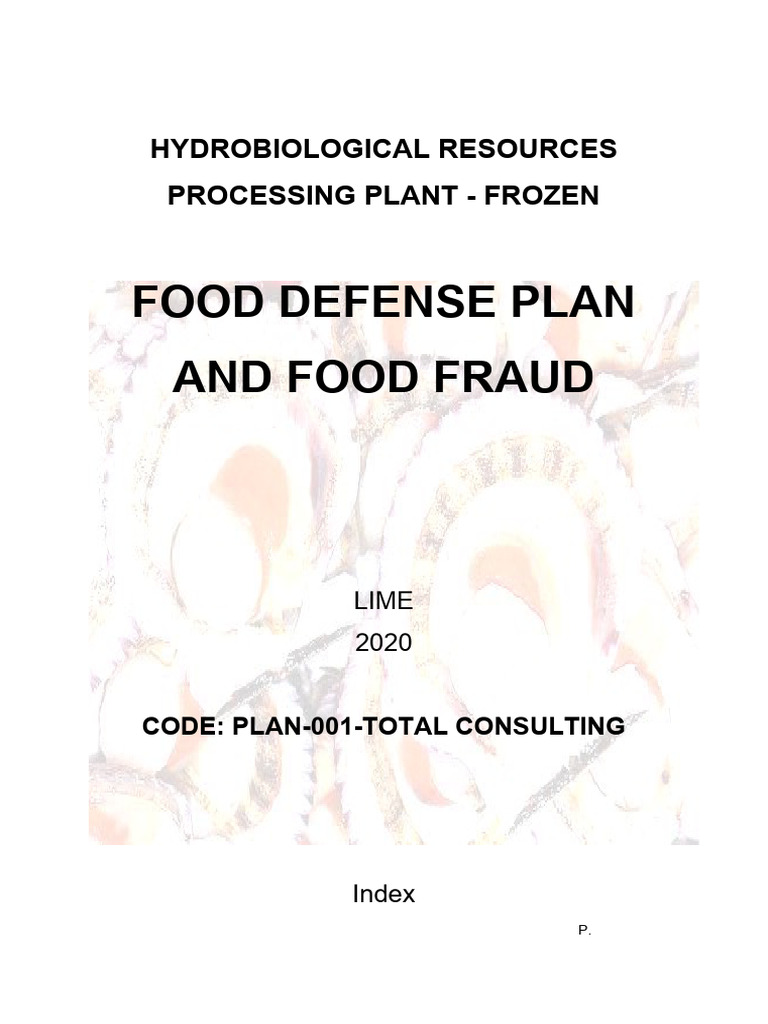 Plan-001-Tcg Defense and Food Fraud V.1 | PDF | Identity Document ...