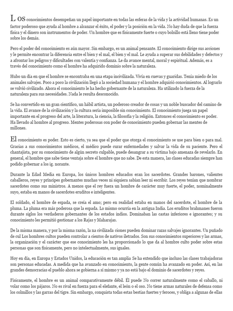 El Conocimiento Es Poder | PDF | Conocimiento | Michel Foucault