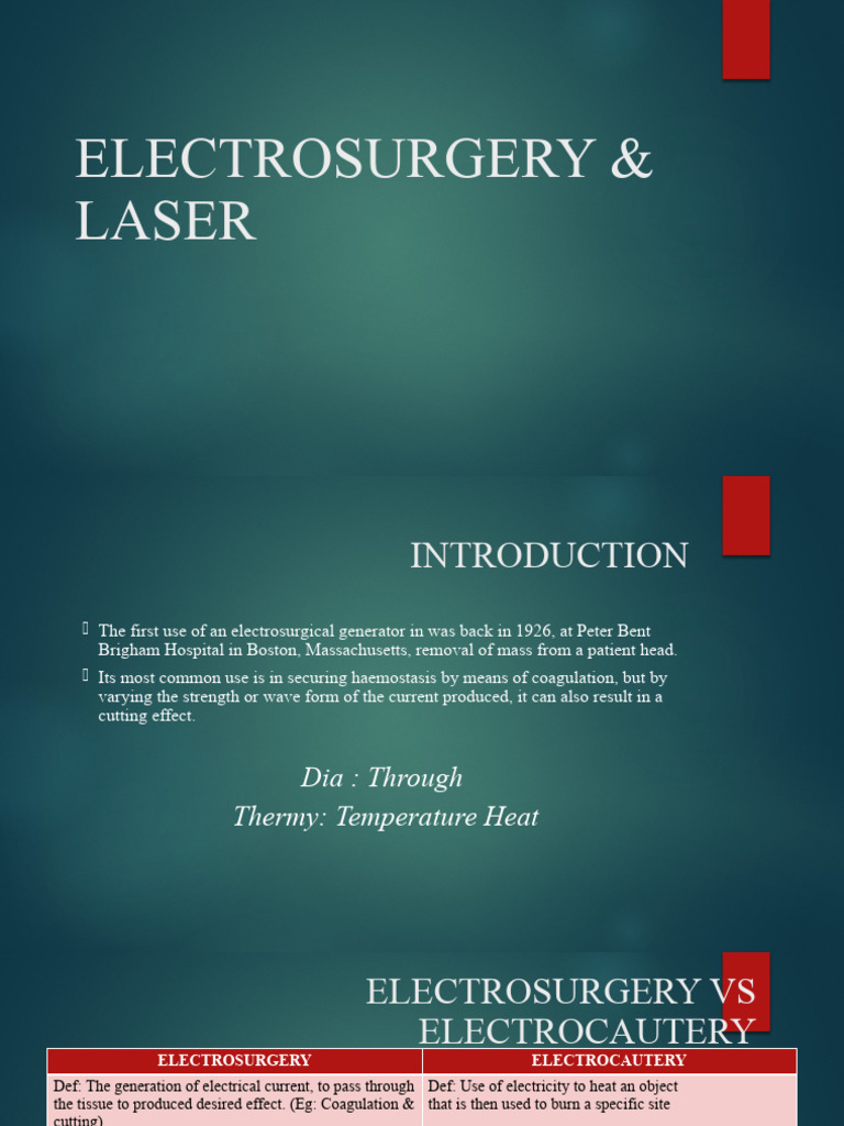 Electrosurgery & Laser | PDF | Laser | Laser Diode