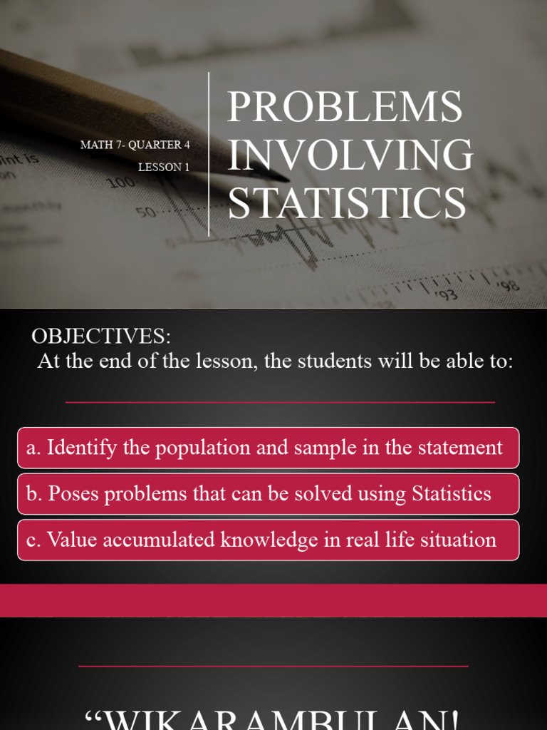 Problems Involving Statistics | PDF | Science & Mathematics
