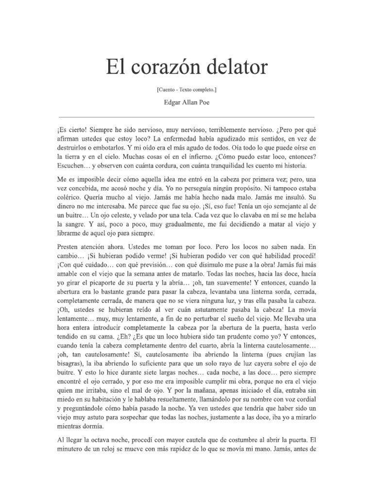 El Corazón Delator | PDF