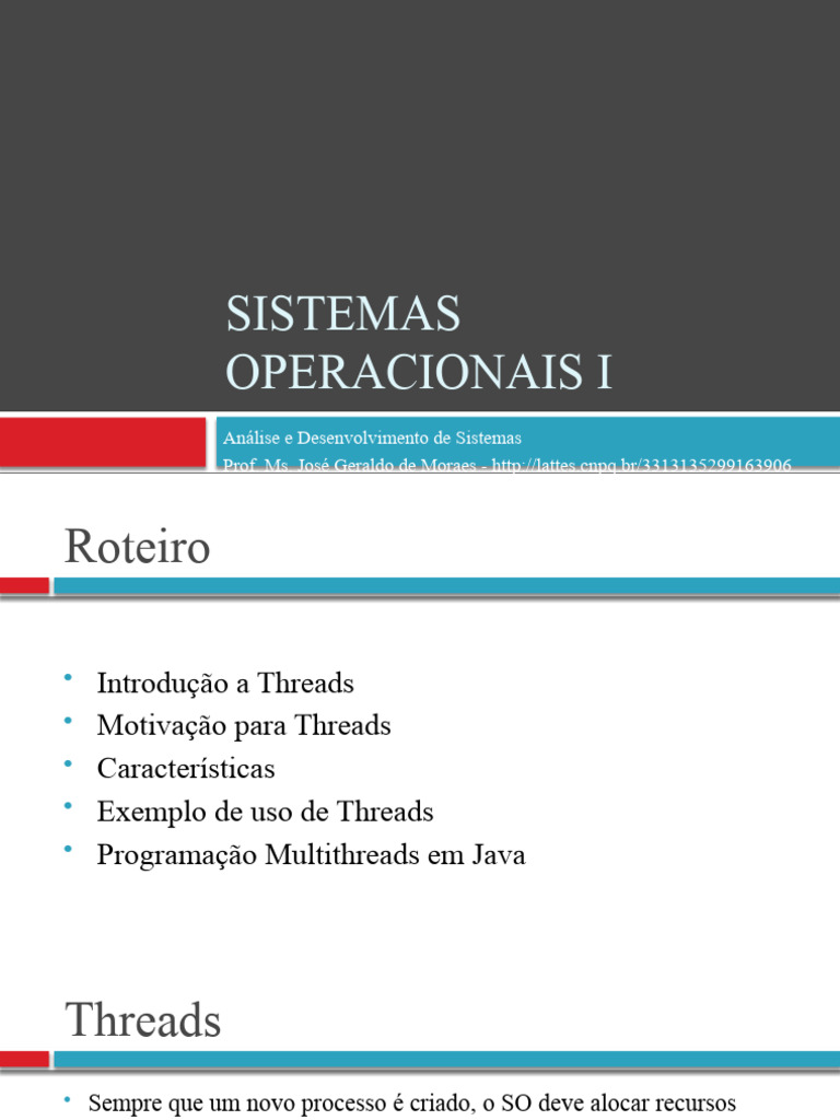 SO 05 Threads | PDF | Thread (informática) | Programas