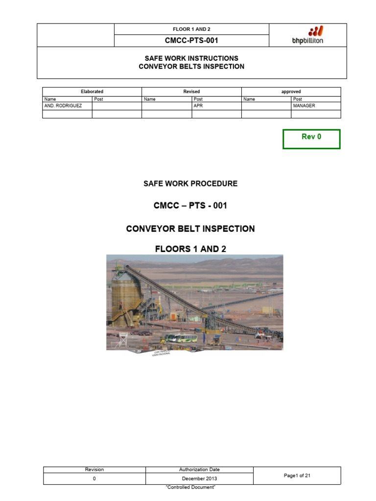 Belt Inspection Procedure | PDF | Belt (Mechanical) | Personal ...