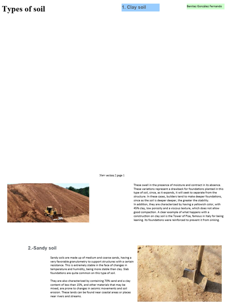 Types of Soil | PDF | Soil | Earth Sciences