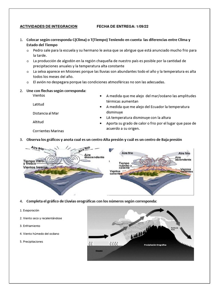 GUIA INTEGRADORA 2do. | PDF | Clima | Herida