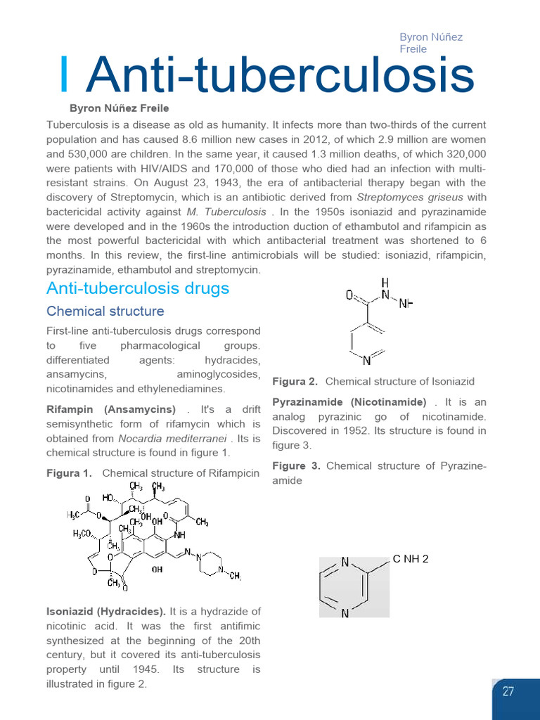 ANTITUBERCULOUS | PDF | Mycobacterium Tuberculosis | Biochemistry