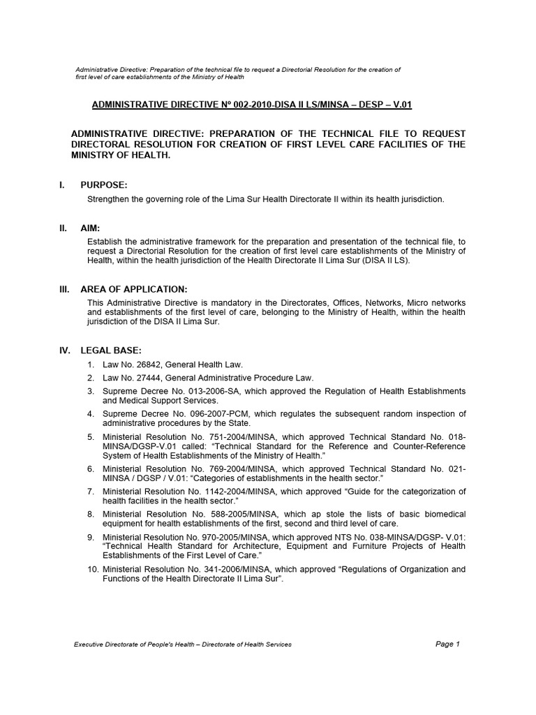 Technical File for Health Facility Creation | PDF | Clinic | Health Care
