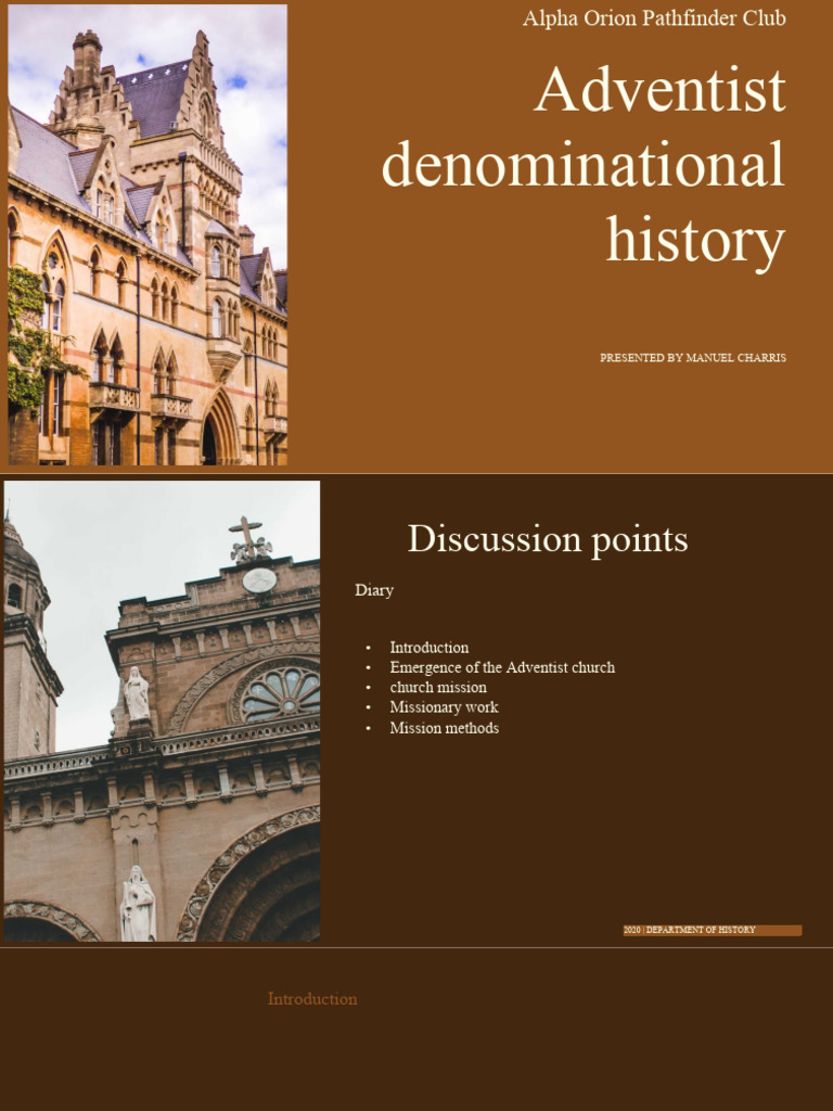 Adventist Denominational History | PDF | Seventh Day Adventist Church ...