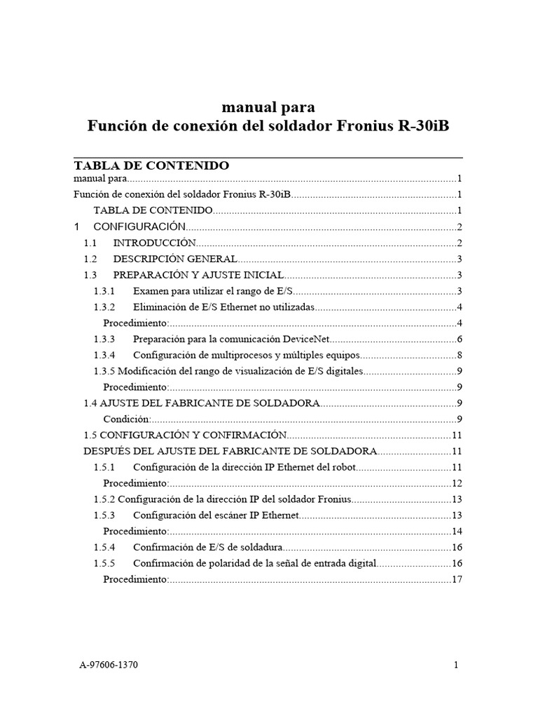 Comunicación FANUC-Fronius | PDF | Construcción | Soldadura
