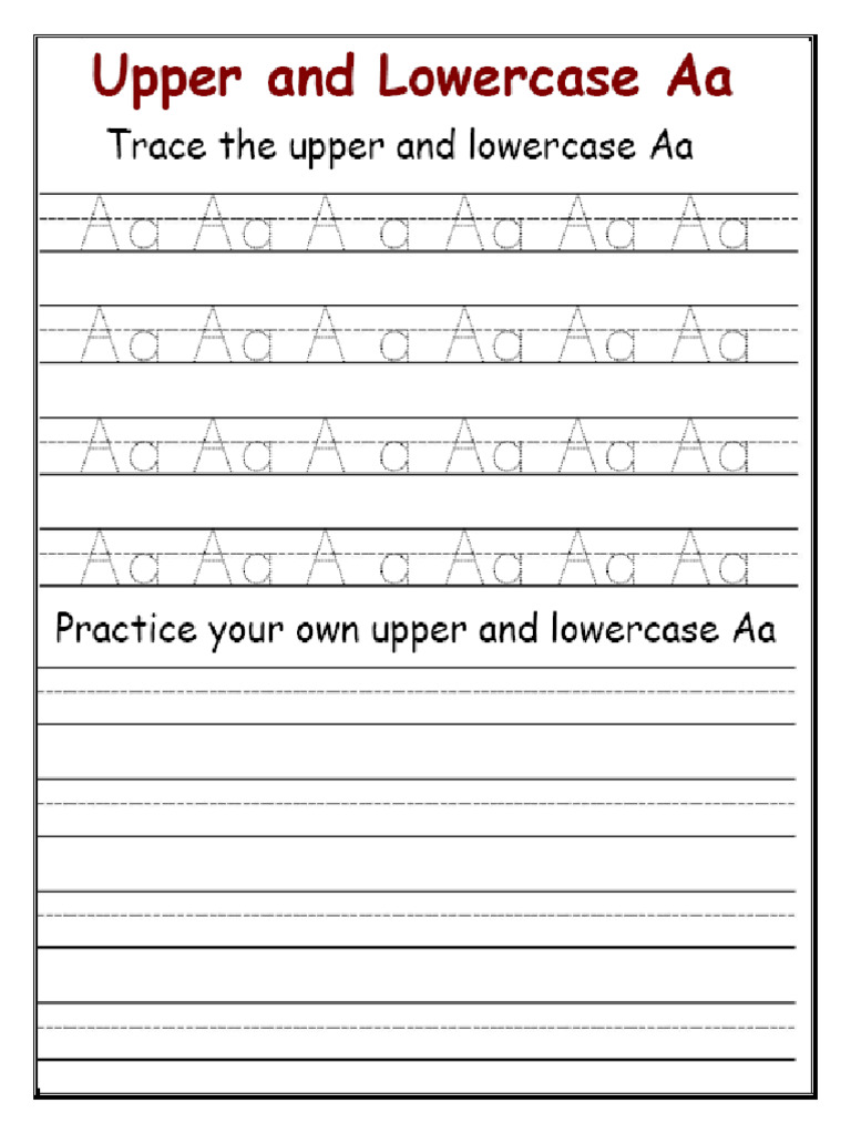 Letter Aa Worksheet | PDF