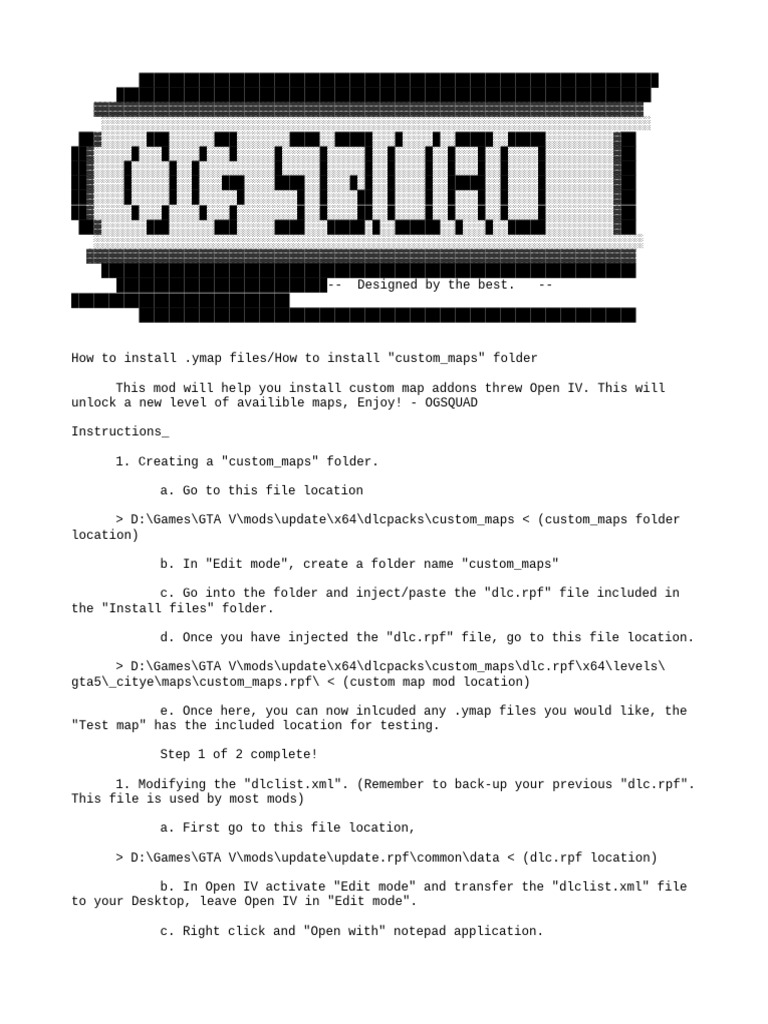Install GTA V Custom Maps Guide | PDF