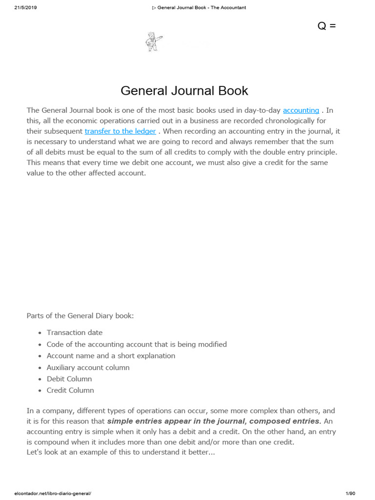 General Journal Book - The Accountant | PDF | Debits And Credits | Business