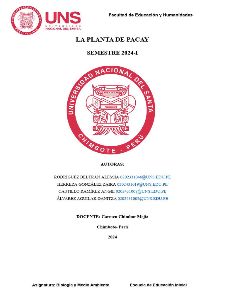 La Planta de Pacay 2 | PDF | Arboles | Agua