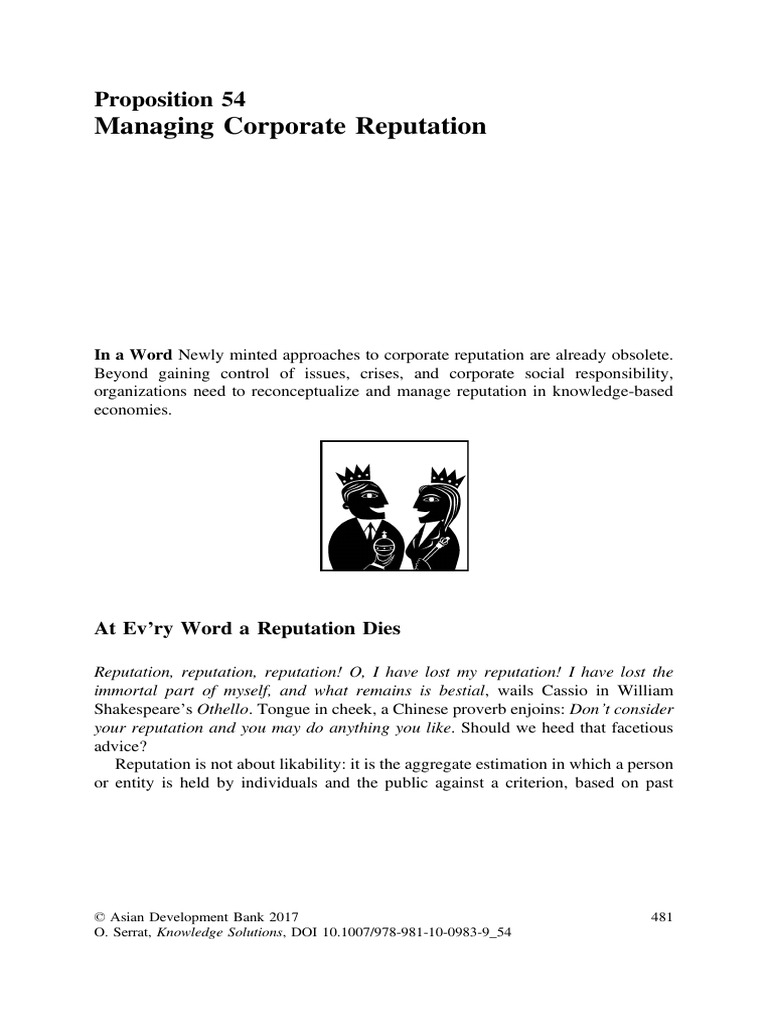 Corporate Reputation Strategies | PDF | Reputation | Public Relations