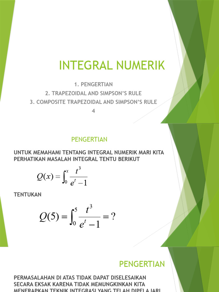 Metode Integral Numerik Trapezoidal dan Simpson | PDF