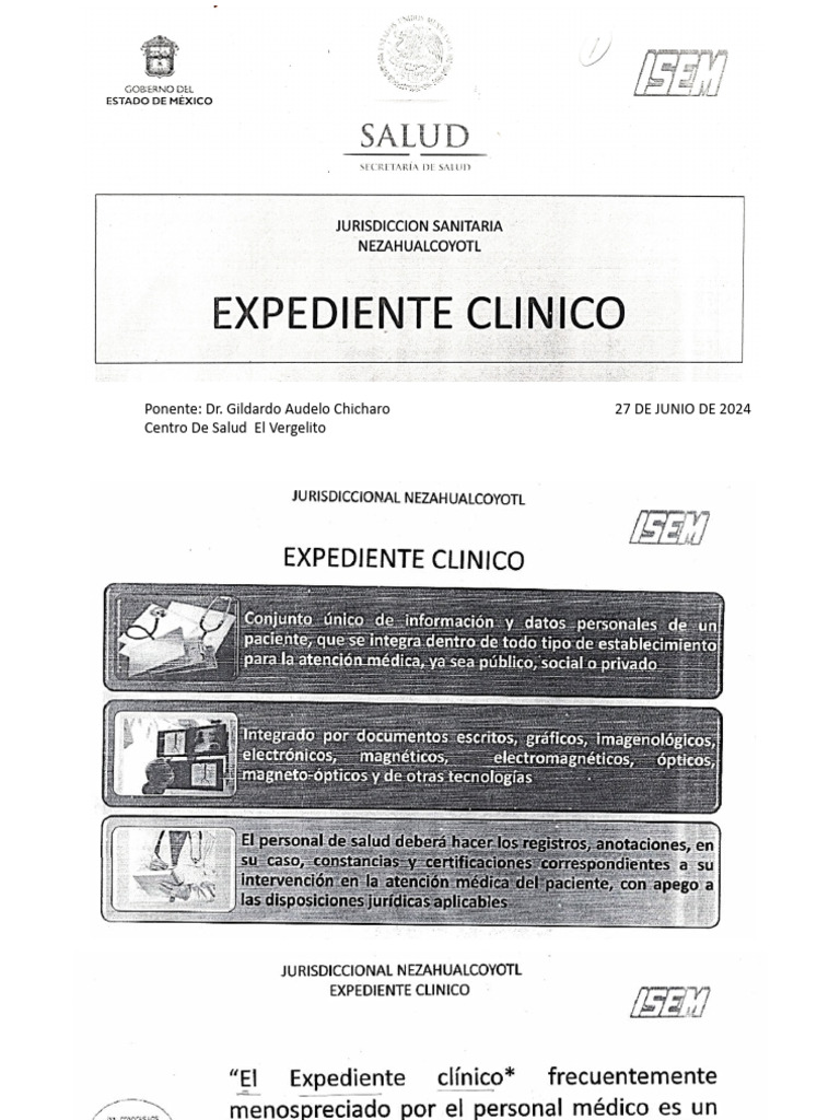 Expediente Clinico | PDF