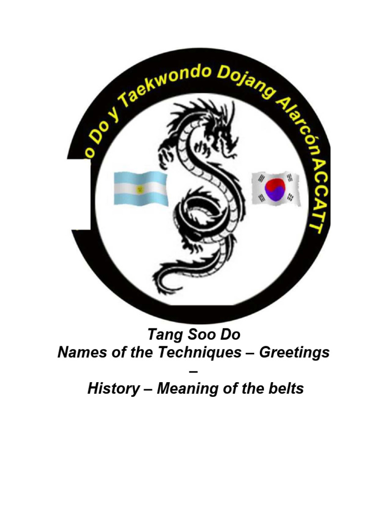 Tang Soo Do Techniques and Belts Guide | PDF | Taekwondo | East Asian ...