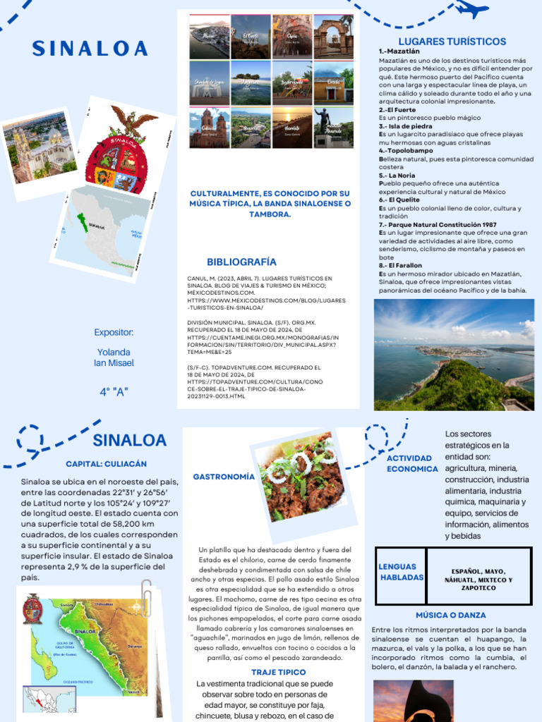 Triptico Sinaloa | Descargar gratis PDF | Alimentos