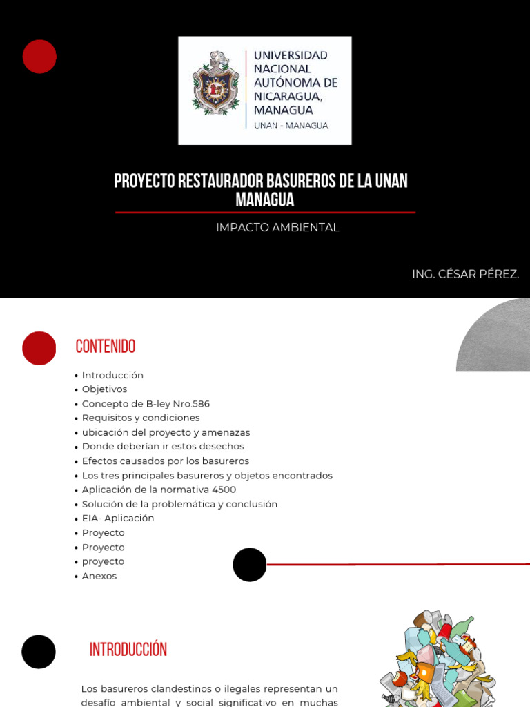 Impacto Ambiental Presentación - Grupo 2 | PDF | Vertedero | Residuos