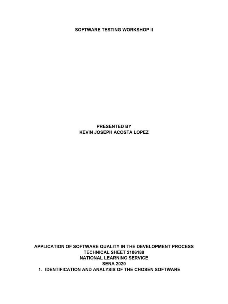 Software Testing Workshop II | PDF | Usability | Software Testing