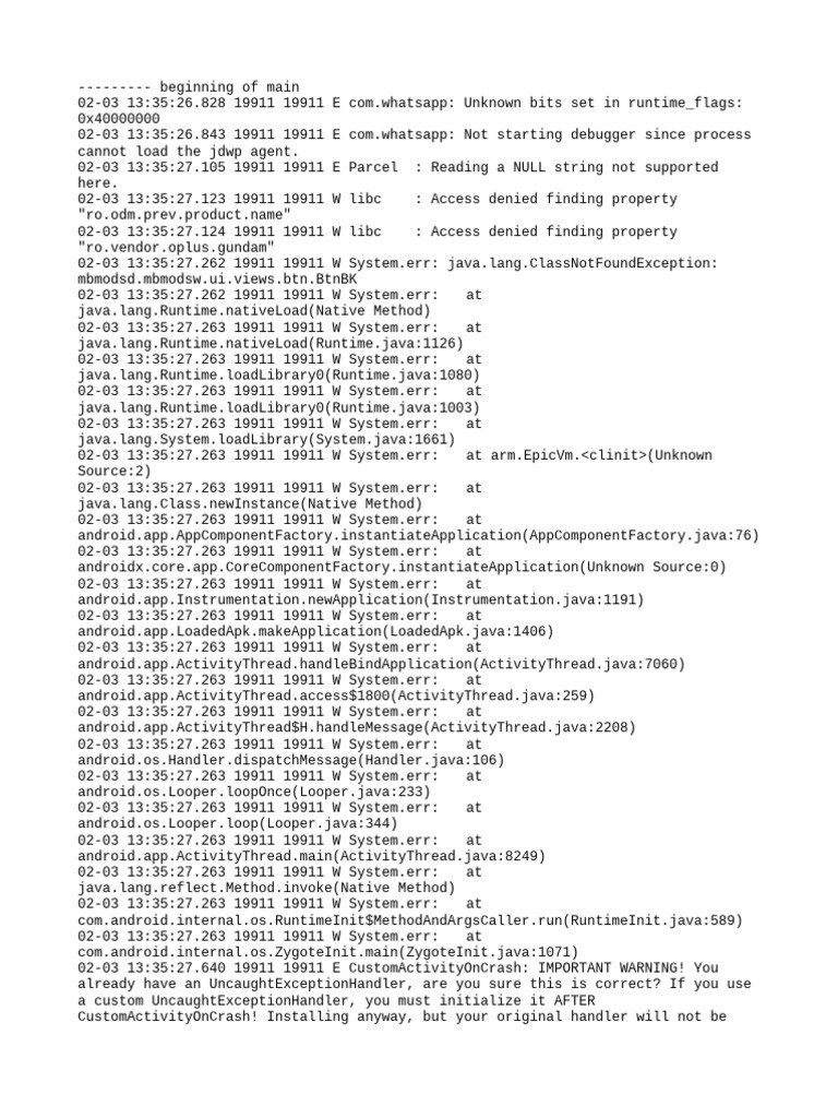 Logcat | PDF | Java (Programming Language) | Android (Operating System)