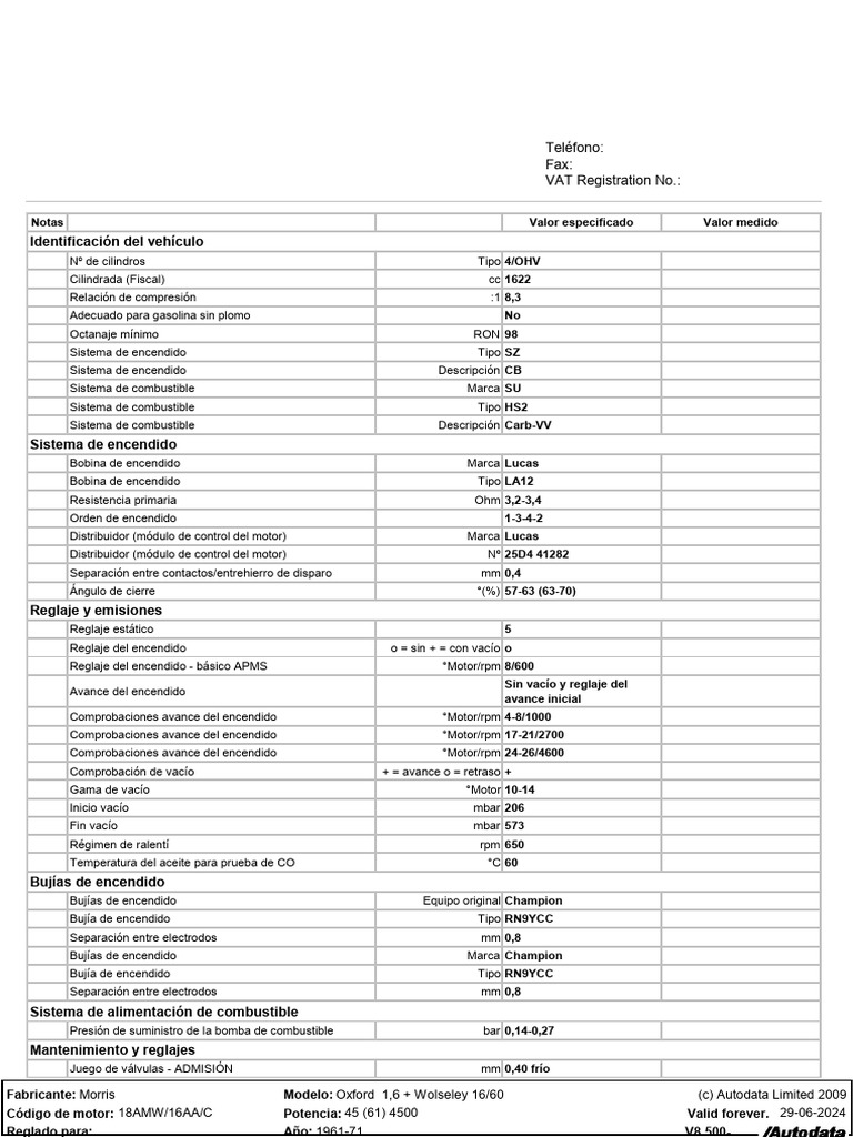 Informacion Tecnica Morris | Descargar gratis PDF | Rodamiento (Mecánico) | Distribuidor