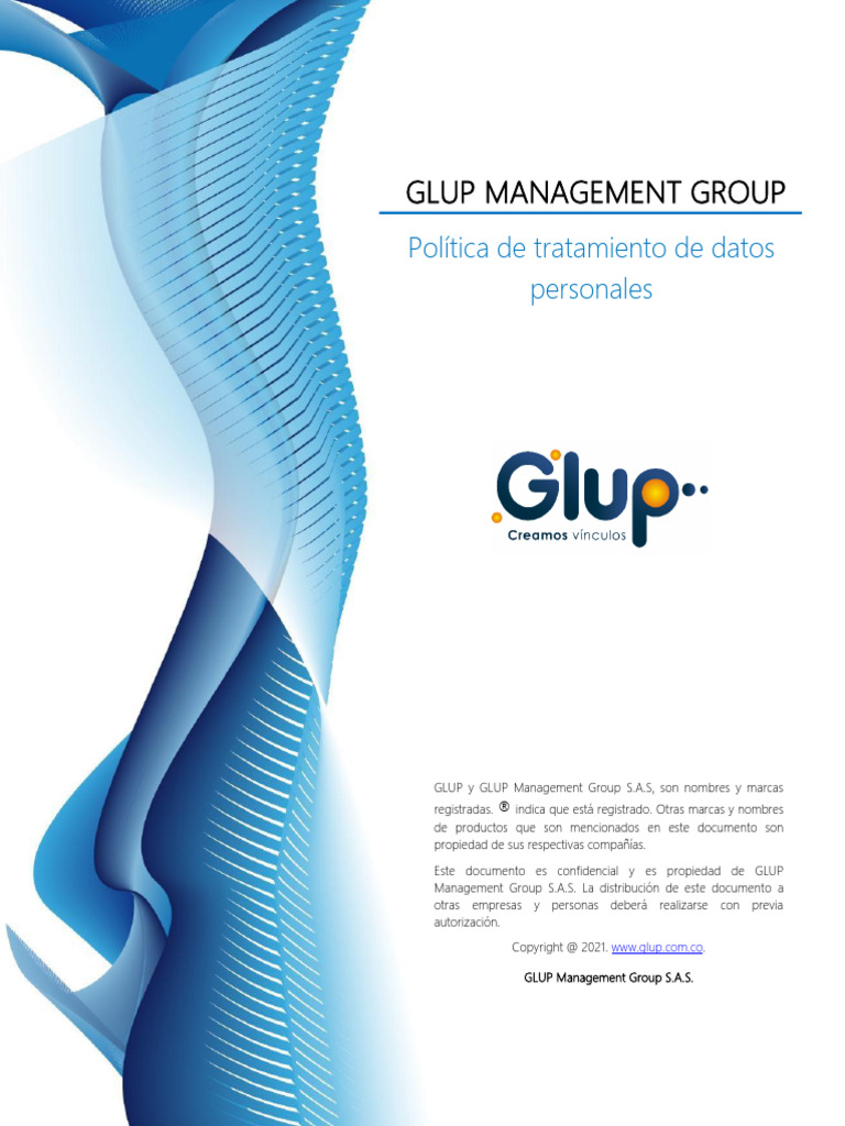 GLUP Politica Tratamiento Datos Personales | PDF | Información | Bases ...
