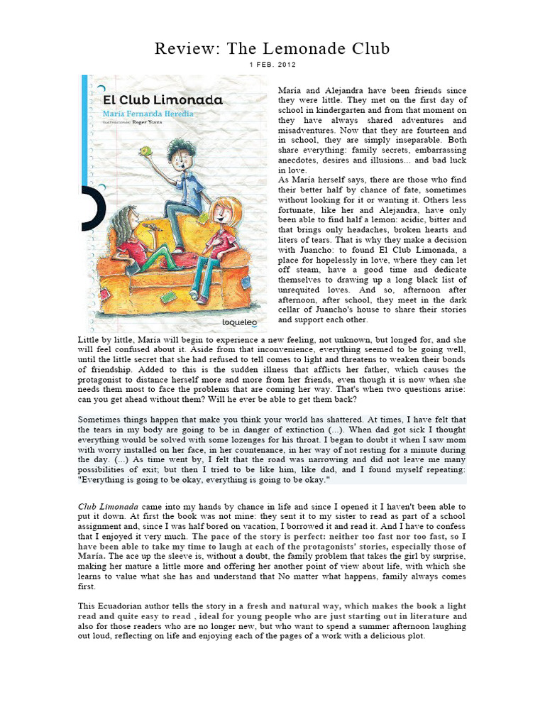 Lemonade Club | PDF | Poetry