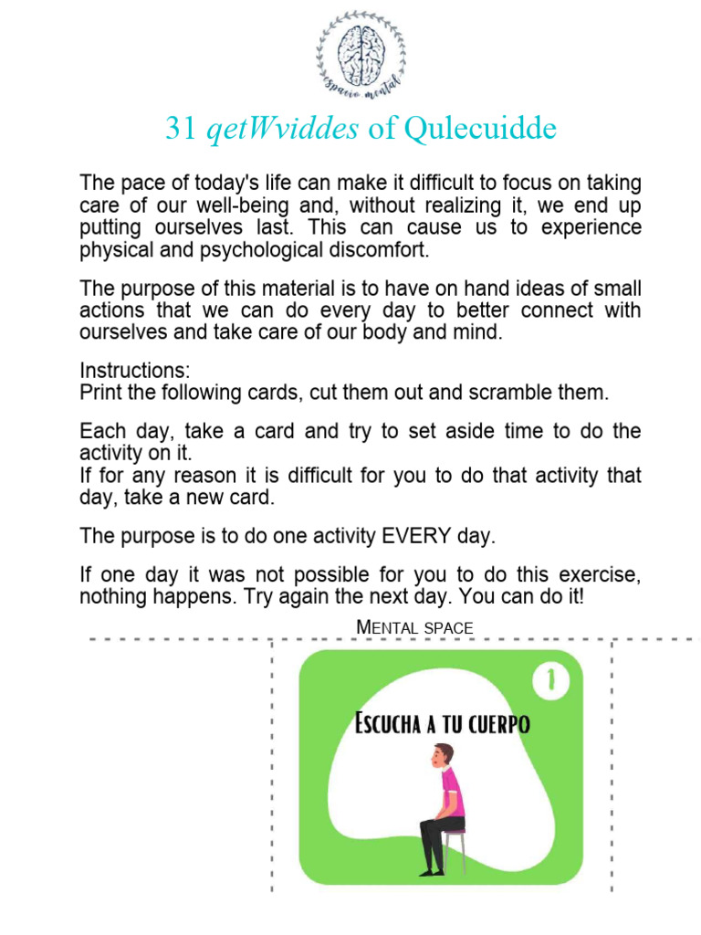 31 Self-Care Activities | PDF