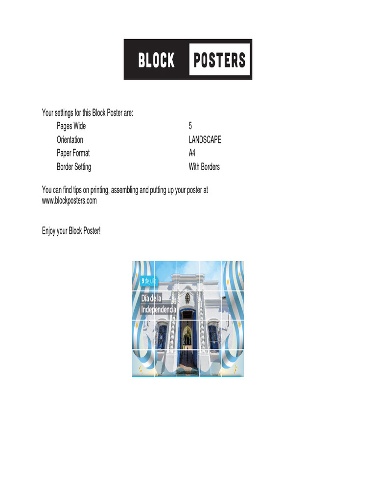 Create A4 Landscape Block Poster | PDF