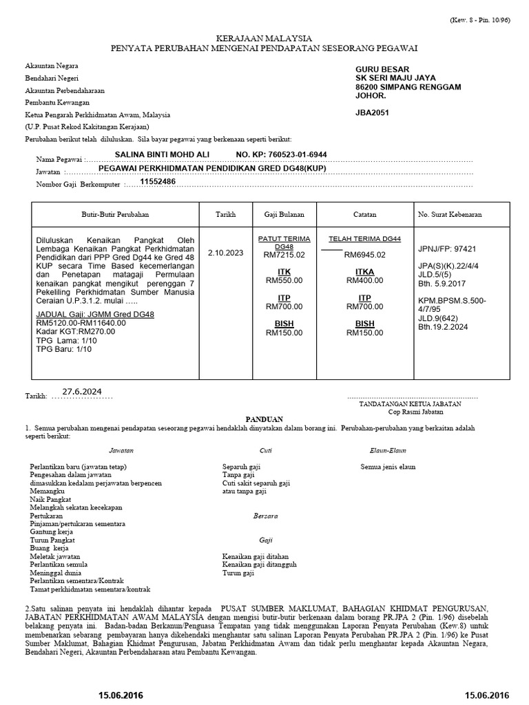 KEW.8 Naik Pangkt 2024 | PDF
