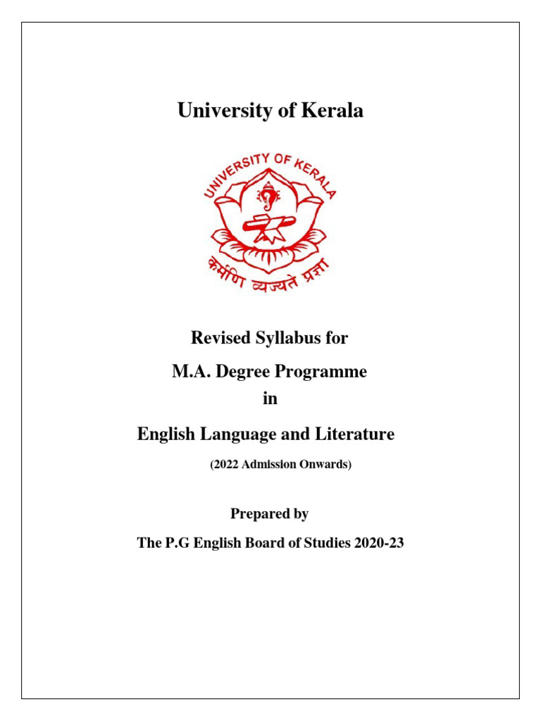 Revised Scheme and Syllabus of MA English Wef 2022 | PDF | Linguistics ...