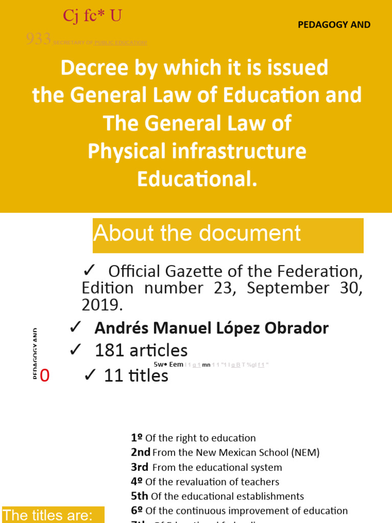Complete Summary of The General Education Law | PDF | Learning | Pedagogy